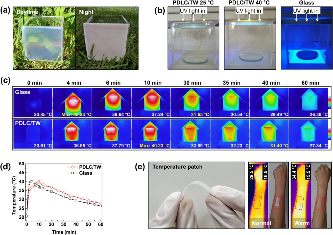 Transparent wood in construction, smart windows without glass